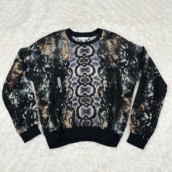 CAbi | Tops | Cabi Womens Xs Sheer Snake Print Pullover Top Mob Wife ...